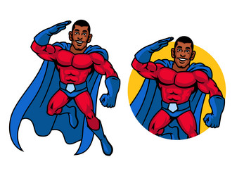 Superhero triangle logo Royalty Free Vector Image