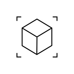 Ar reality symbol icon virtual augmented Vector Image