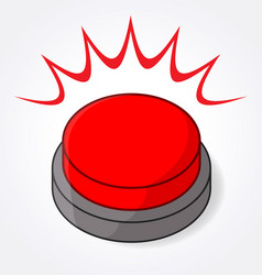 Big red alert button light flashing Royalty Free Vector