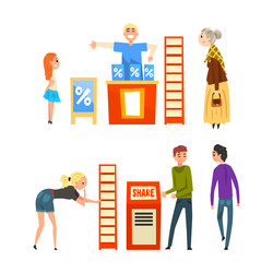 Man promoter advertising products or services Vector Image