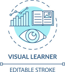 Visual learner concept icon Royalty Free Vector Image