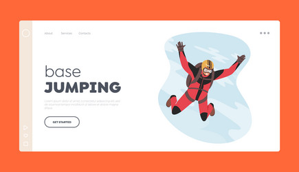 Set paragliding base jumping and parachuting Vector Image
