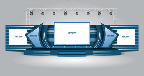 Event stage design for business conferences Vector Image