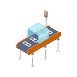 Modern assembly line isometric 3d icon Royalty Free Vector