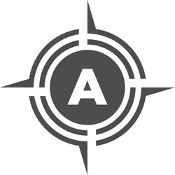 Survey land logo icon with location compass Vector Image