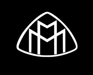 Maybach brand logo car symbol with name white Vector Image