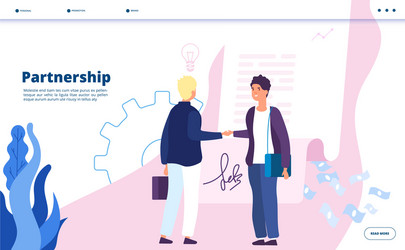 Ppp public private partnership concept with big Vector Image