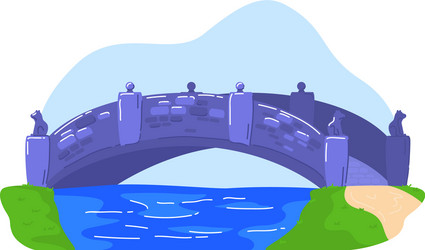 Bridge silhouette abstract footbridge Royalty Free Vector