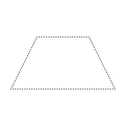 Trapezoid or trapezium shape dotted symbol icon Vector Image