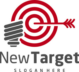 Bulb target logo template creative target logo Vector Image