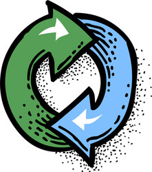 Cartoon image of refresh Royalty Free Vector Image