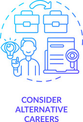 Consider alternative concept icon Royalty Free Vector Image