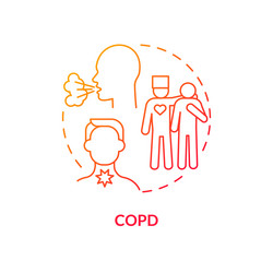 Copd chronic obstructive pulmonary disease Vector Image