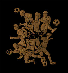 Soccer Comic Composition Vector Images (58)