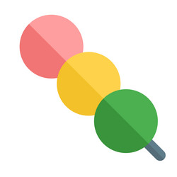 Delicious dango outline icon Royalty Free Vector Image