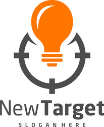 Bulb target logo template creative target logo Vector Image