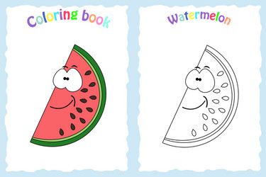 Coloring book page for children with colorful cor Vector Image