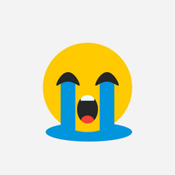 Tt crying emoji Royalty Free Vector Image - VectorStock