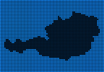 Dotted pixel austria map Royalty Free Vector Image