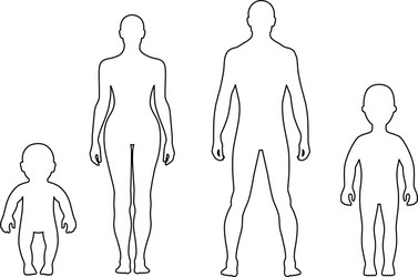 Fashion figure ten heads design templates Vector Image