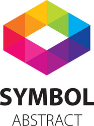 P hexagon pixel letter shadow logo icon design Vector Image