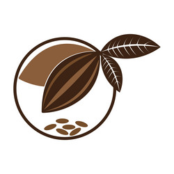 Cocoa bean logo Royalty Free Vector Image - VectorStock