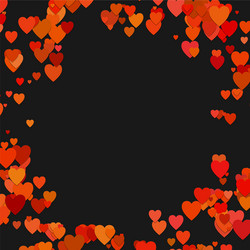 Red random heart background design - love graphic Vector Image