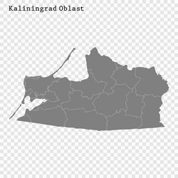 Kaliningrad oblast map Royalty Free Vector Image