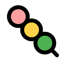 Delicious dango outline icon Royalty Free Vector Image