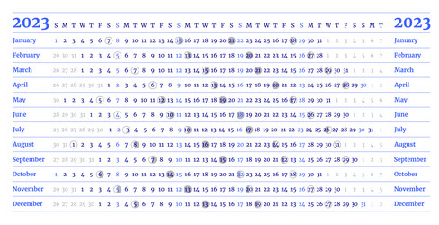 Moon Calendar 2023 Vector Images (over 380)