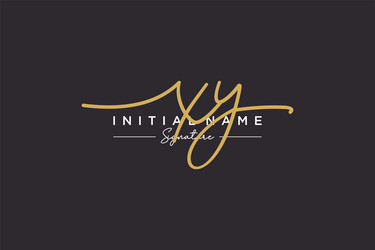 Initial xy signature logo template hand drawn Vector Image