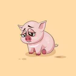 Sad Pig Cartoon Vector Images (over 590)