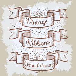 Old hand drawn banner to scrapbook or design Vector Image