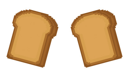 Bread with pixel theme2 Royalty Free Vector Image