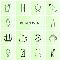 8 refreshment icons Royalty Free Vector Image - VectorStock