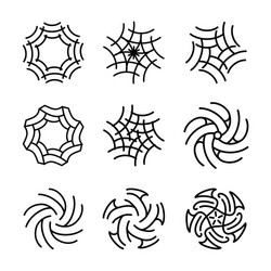 Set 3d geometric shapes in line style Royalty Free Vector