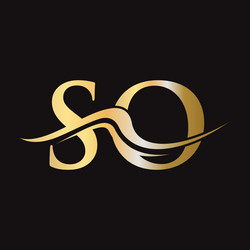 So logo design swoosh letter logo design Vector Image