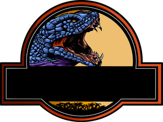 Logo cobra head - color design Royalty Free Vector Image