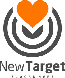 Love target logo template creative Royalty Free Vector Image