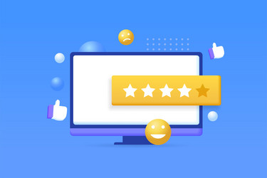Positive feedback 3d concept design Royalty Free Vector