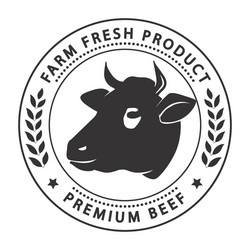 Fresh beef label Royalty Free Vector Image - VectorStock