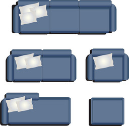 Dining furniture top view set 1 Royalty Free Vector Image