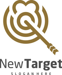 Love target logo template creative Royalty Free Vector Image