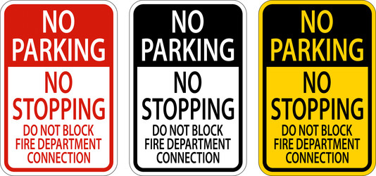 Fire equipment do not block sign on white Vector Image