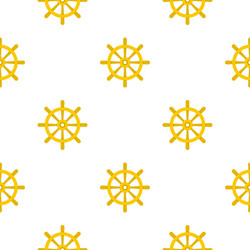 Ship wheel pattern flat Royalty Free Vector Image