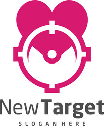 Love target logo template creative Royalty Free Vector Image