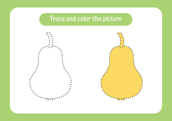 Grape trace and color picture educational Vector Image