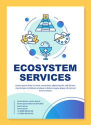 Ecosystem poster template layout environmental Vector Image