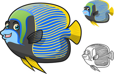 Queen angel fish Royalty Free Vector Image - VectorStock