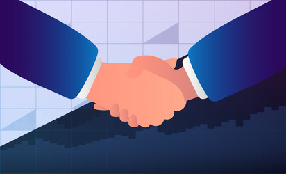 Handshake between businessmen business partners Vector Image
